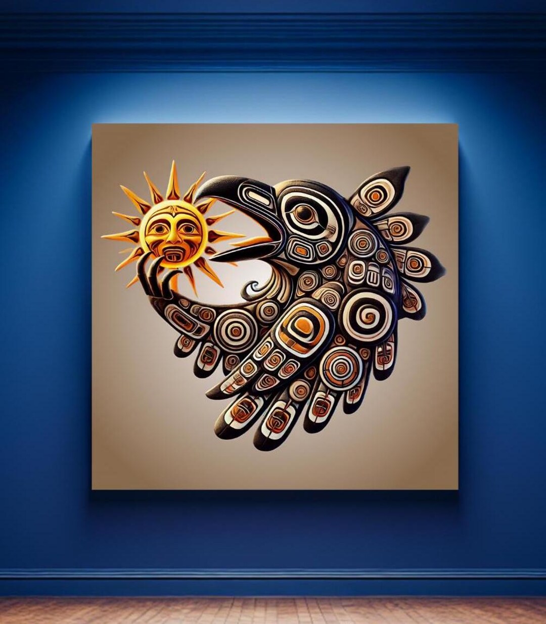 First Nations Inspired Raven Steals the Sun Wall Art Haida Salish Style ...