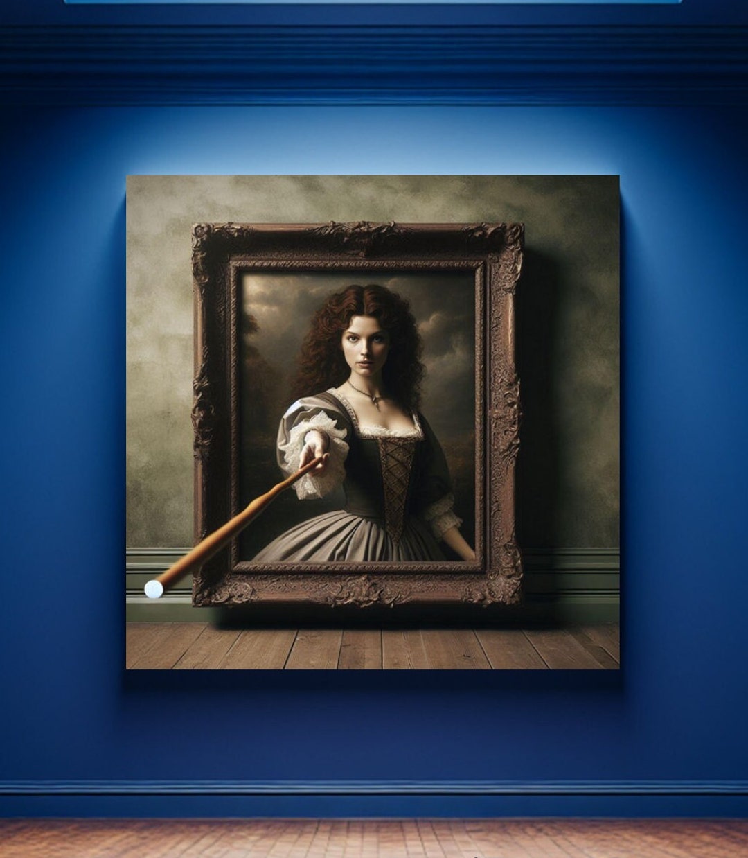 Witch Magic Wand Dimensional Wall Art Canvas Print Fun 3D Effect Witch ...