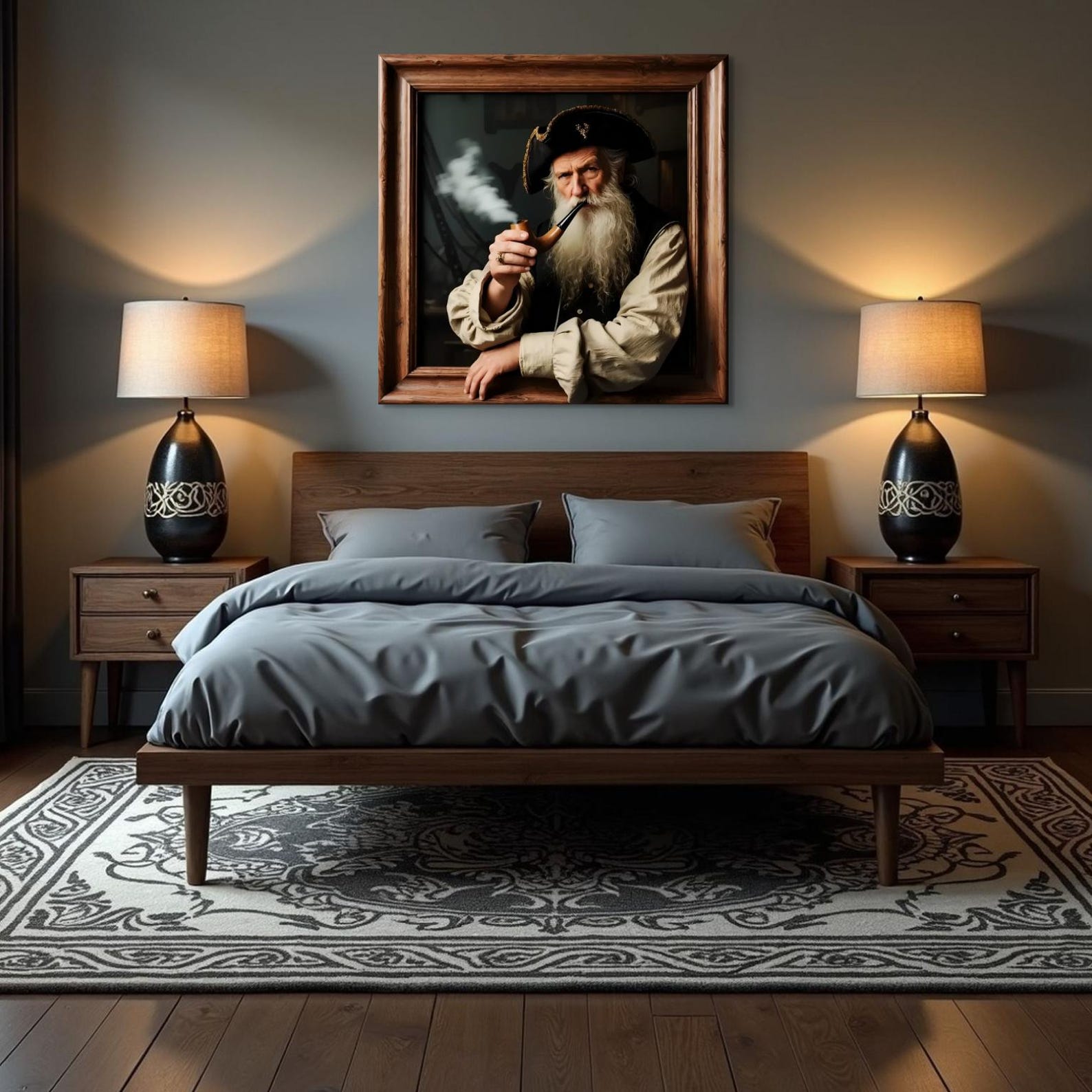 Sea Captain Wall Art 3D Unique Optical Illusion Historical Antique ...