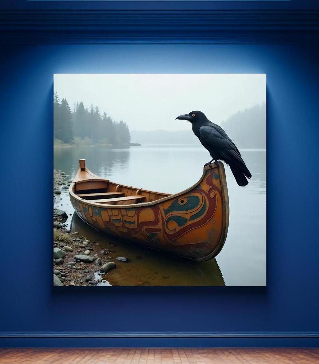 Haida First Nations Black Raven Wall Art Raven Coast Salish Pacific ...