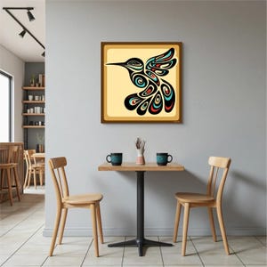 Haida First Nation Hummingbird Wall Art Abstract Pacific Northwest ...