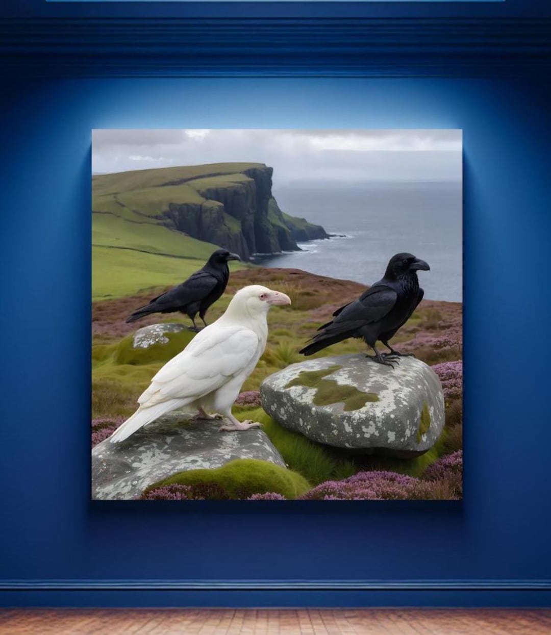 White Raven Black Raven Wall Art Branwen Welsh Mabinogion Mythology ...