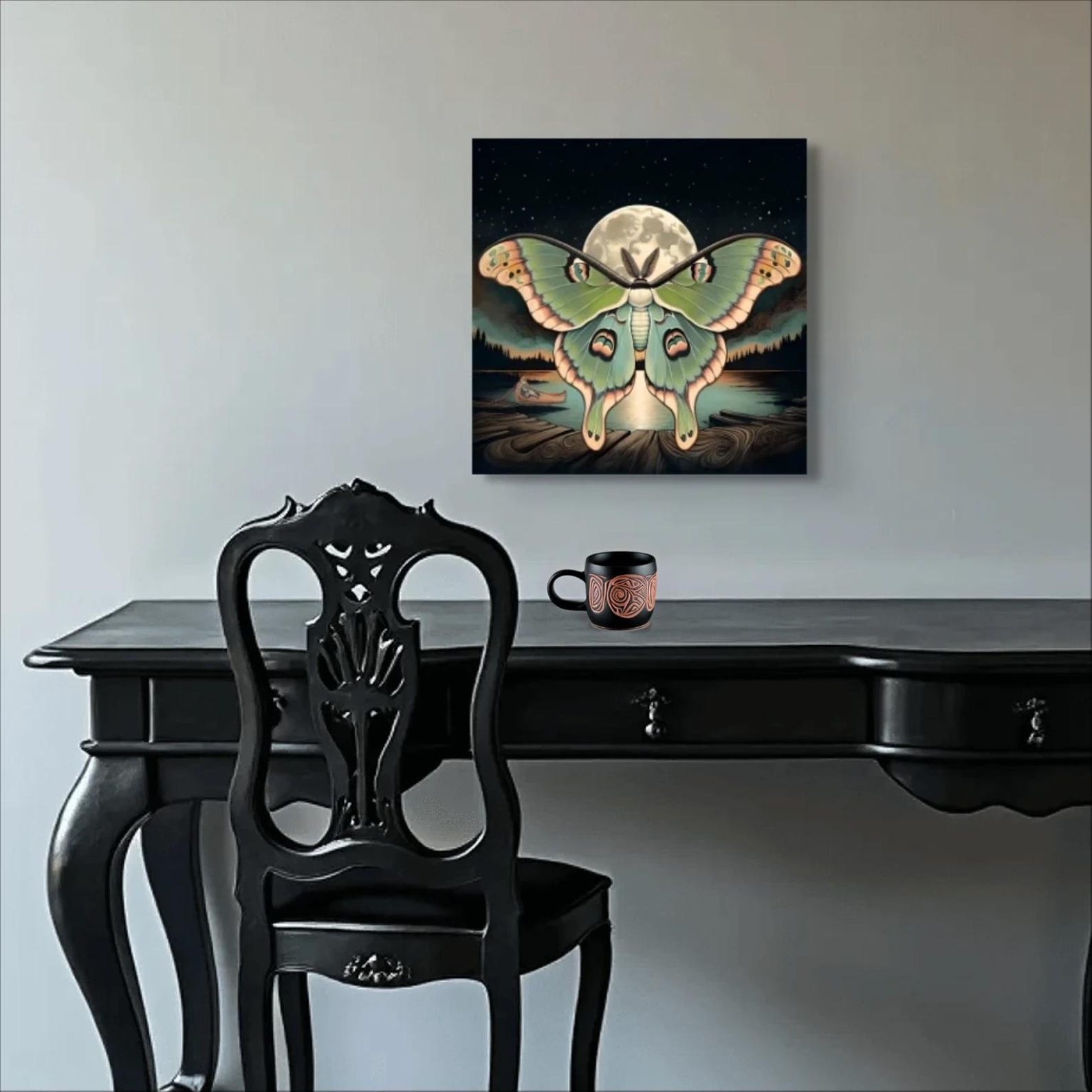Luna Moth Pacific Northwest Watercolor Render PNW Moon Moth Haida Gwaii ...