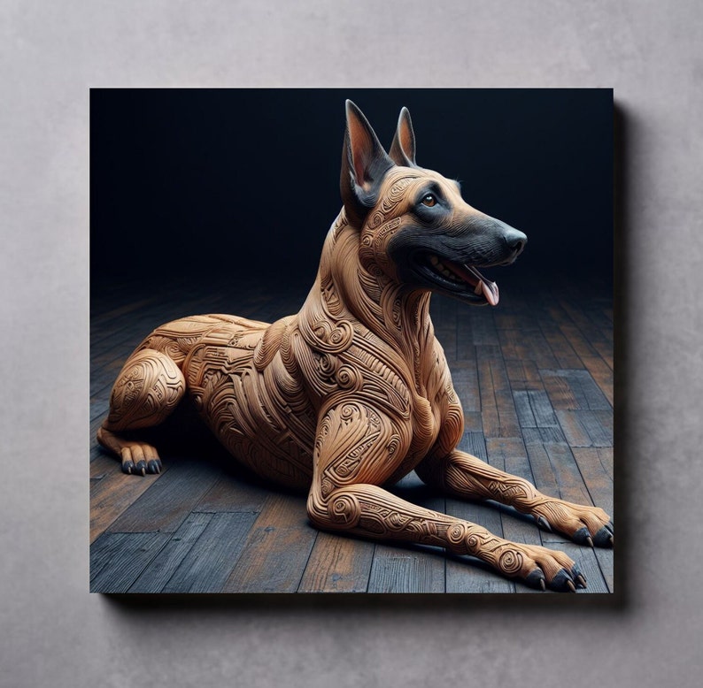 Belgian Malinois Cottagecore Wall Art Canvas Belgian Lover - Etsy
