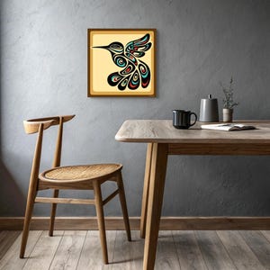 Haida First Nation Hummingbird Wall Art Abstract Pacific Northwest ...