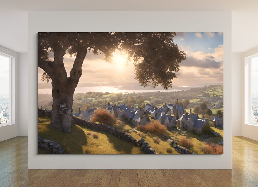 Brigadoon Village Wall Art Canvas Landscape Print Scottish Highland ...