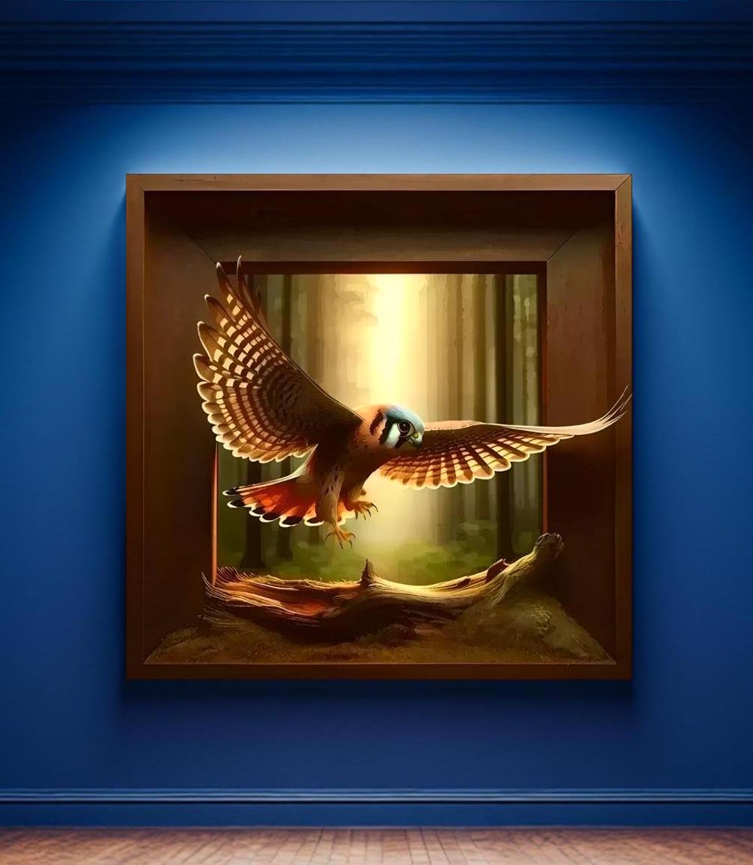 American Kestrel Wall Art 3D Unique Optical Illusion Bird Watcher ...