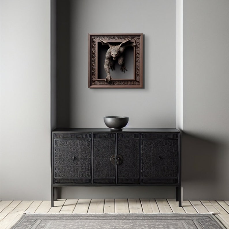 Gargoyle 3D Wall Art Fun Optical Illusion "are Those Cookies?" Canvas ...