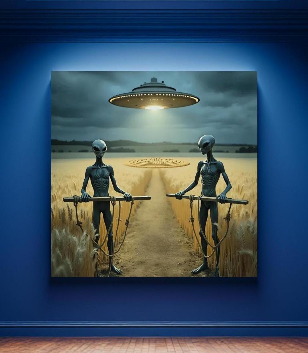 Aliens Make Crop Circles 'the Proof' Wall Art Fun Crop Circle Hoaxers ...