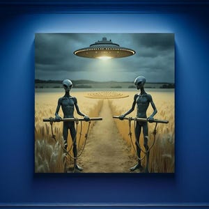 Aliens Make Crop Circles 'the Proof' Wall Art Fun Crop Circle Hoaxers ...