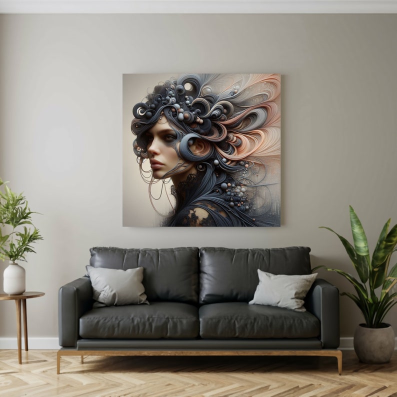 Goth Wall Art Black Lace Dark Academia Goth Fine Art Gift Canvas Print ...