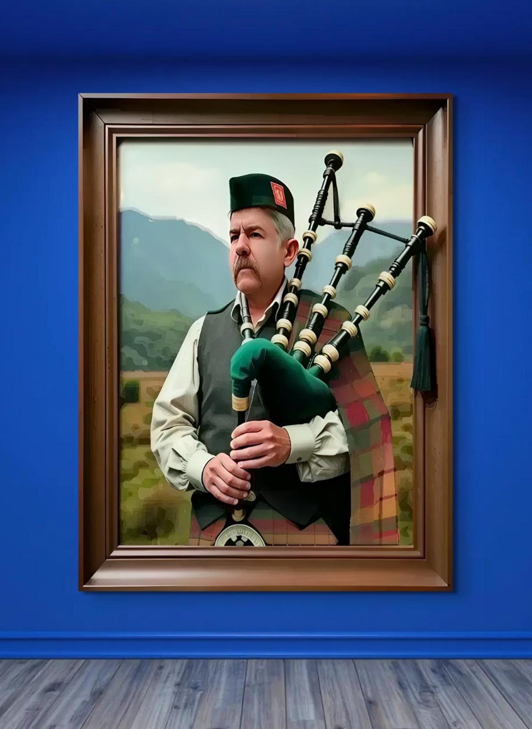 Scottish Bagpipes Wall Art 3D Unique Optical Illusion Scottish Highland ...