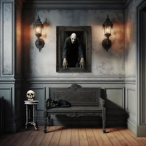 Halloween Nosferatu Escaping Criticism Wall Art Fun 3D Optical Illusion ...