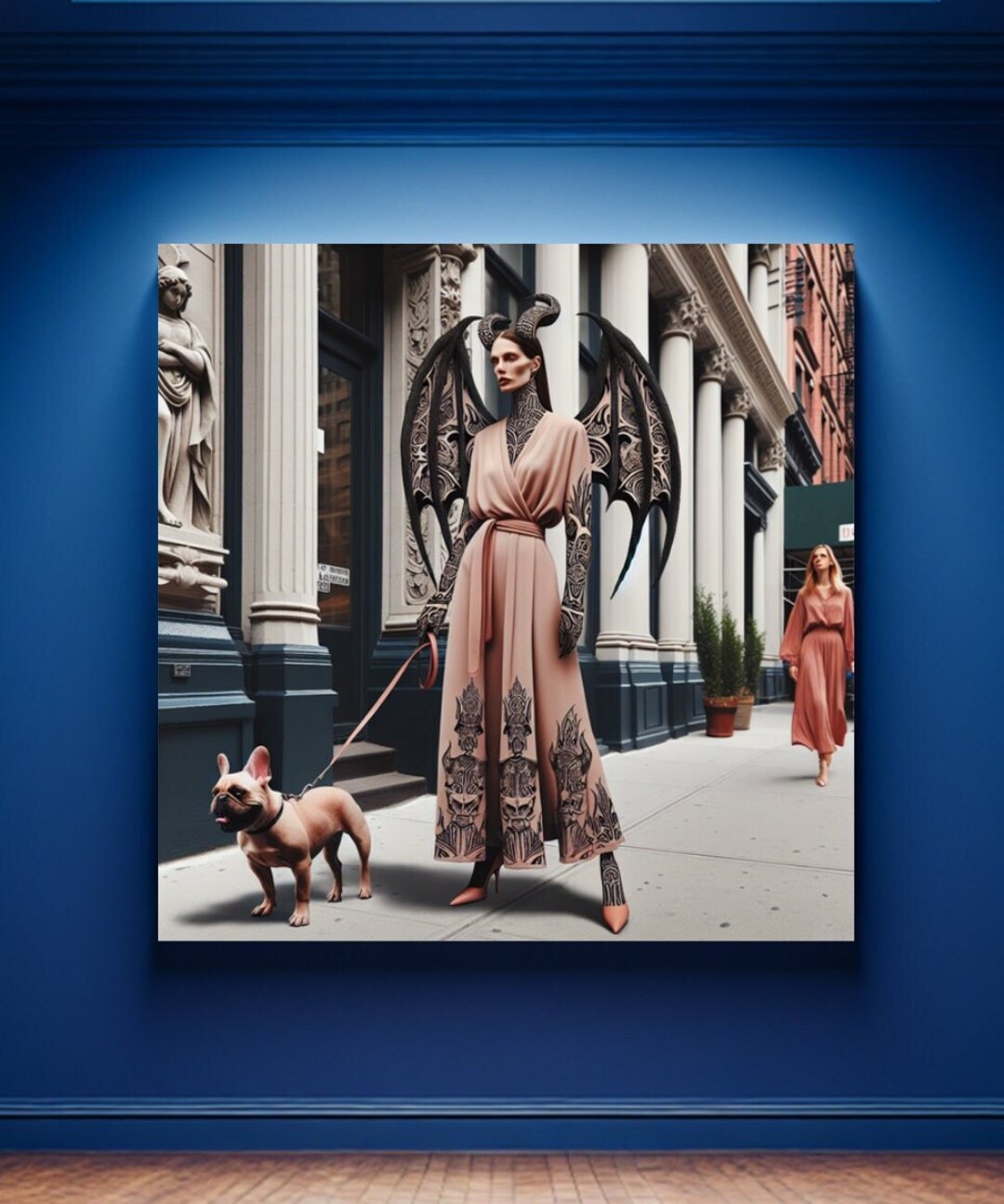 Gargoyle French Bulldog Wall Art Female Haute Couture NYC Gargoyle Fun ...