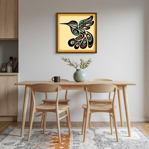 Haida First Nation Hummingbird Wall Art Abstract Pacific Northwest ...