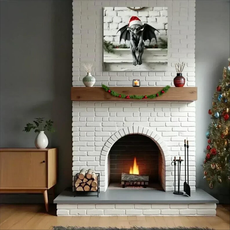 Christmas Gargoyle Wall Art Fun Parody of A Classic Christmas Icon ...