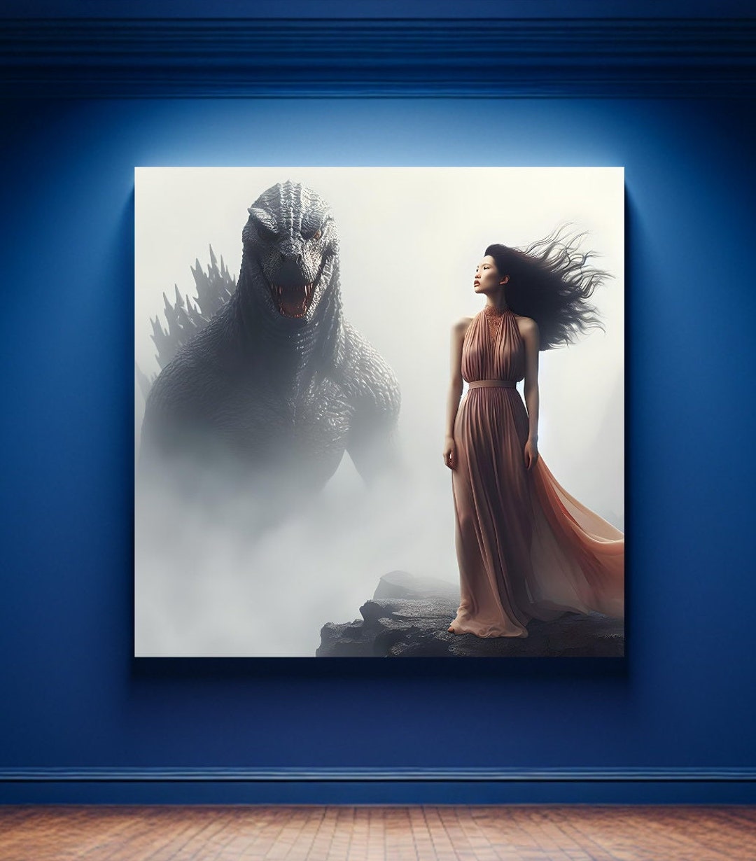 Godzilla Wall Art Wall Canvas Print #3 of "the Fashion Shoot Was ...