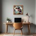 Tufted Puffin Abstract Pacific Northwest Mid-century Oil Paint Wood ...