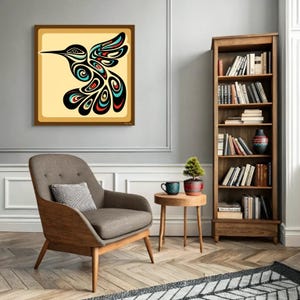 Haida First Nation Hummingbird Wall Art Abstract Pacific Northwest ...