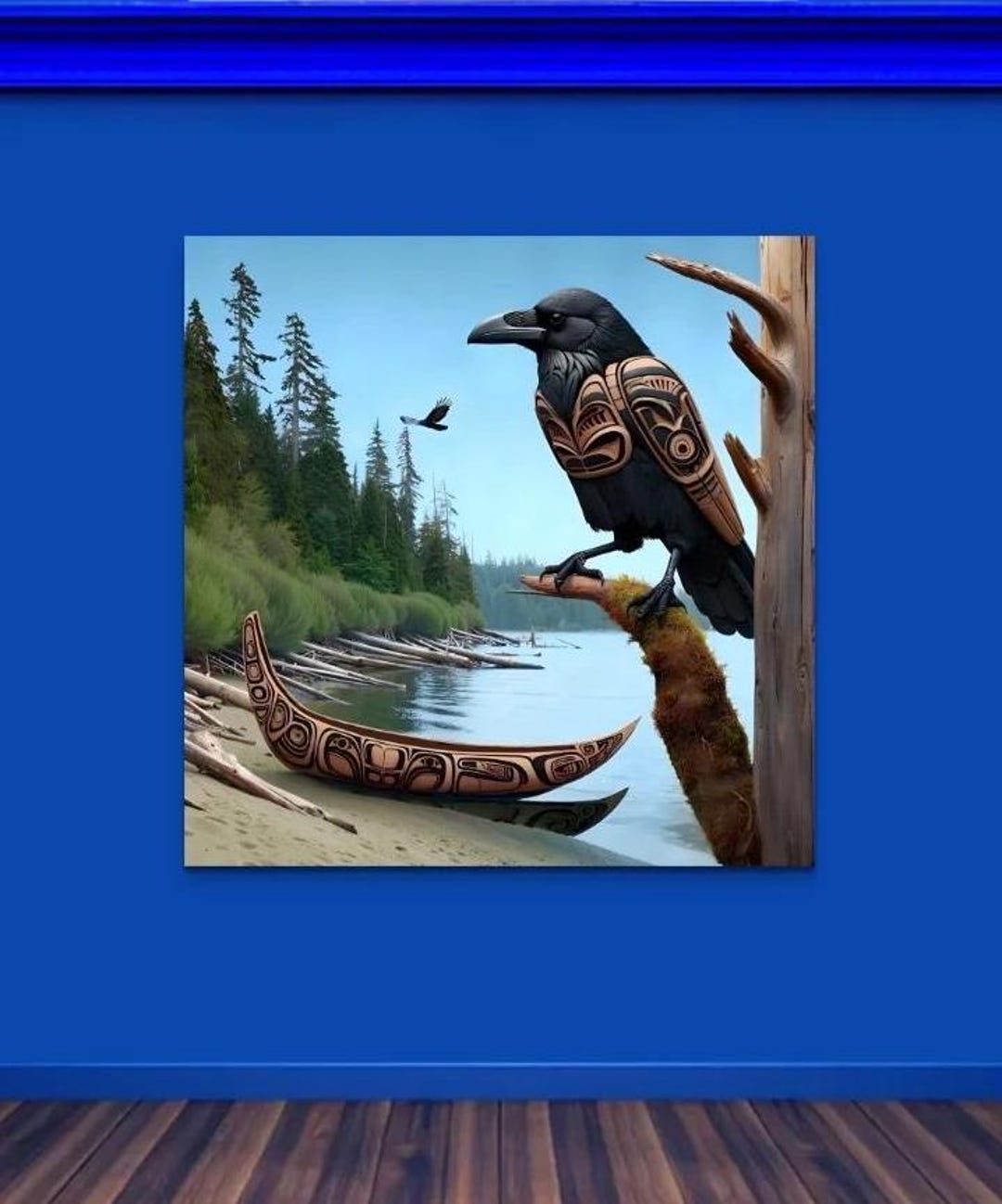 Haida First Nations Black Raven Wall Art Raven Coast Salish Pacific ...