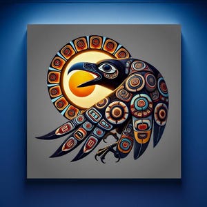 First Nations Raven Steals the Sun Wall Art Haida Salish Creator Raven ...