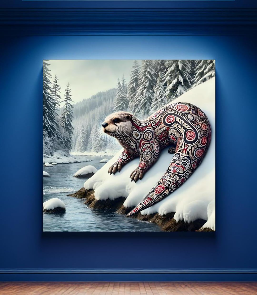 Haida First Nation Otter Wall Art Abstract Coast Salish Pacific ...