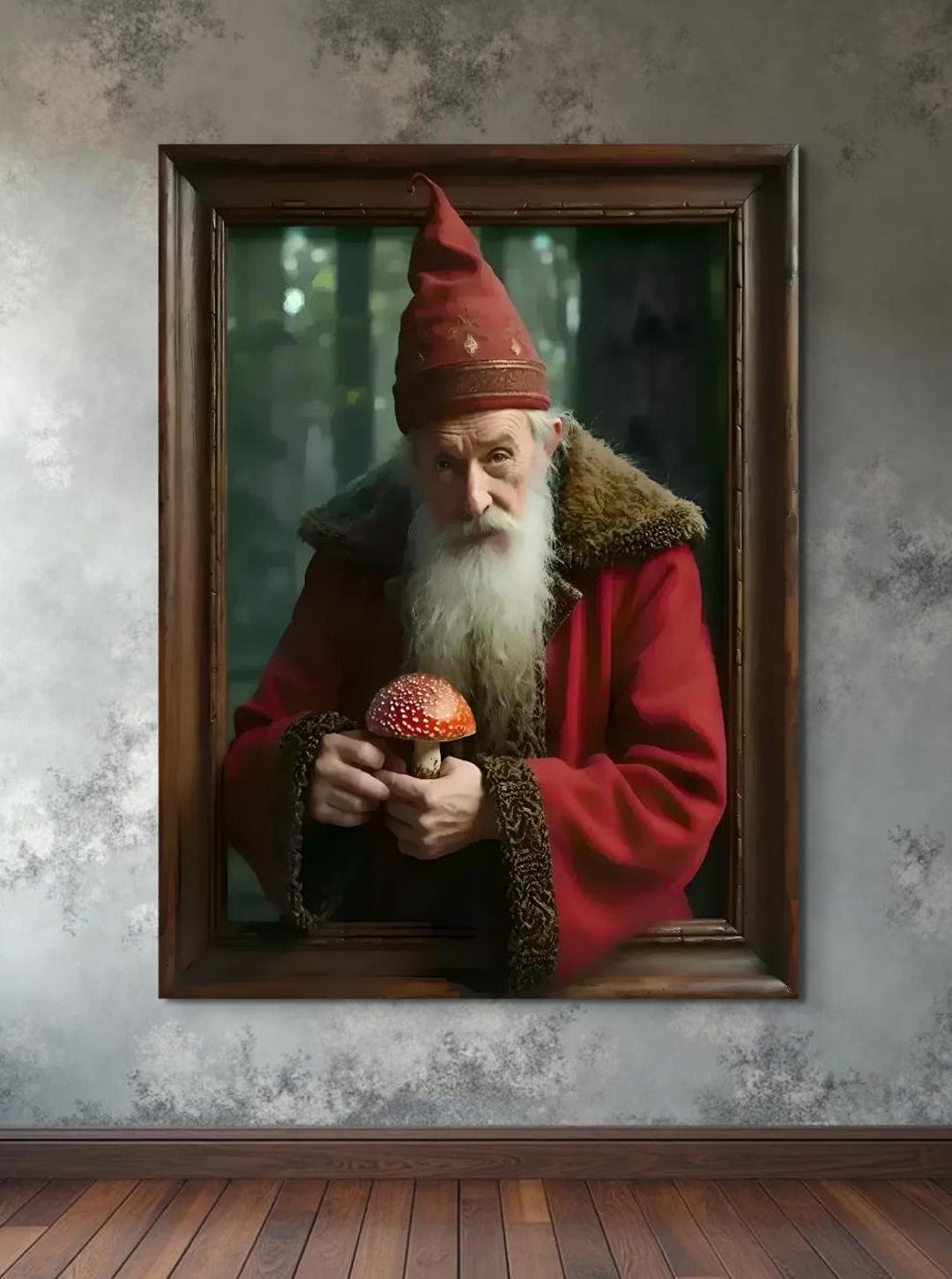 Shaman Mushroom Wall Art Unique Santa Shaman Fly Agaric Shamanistic ...