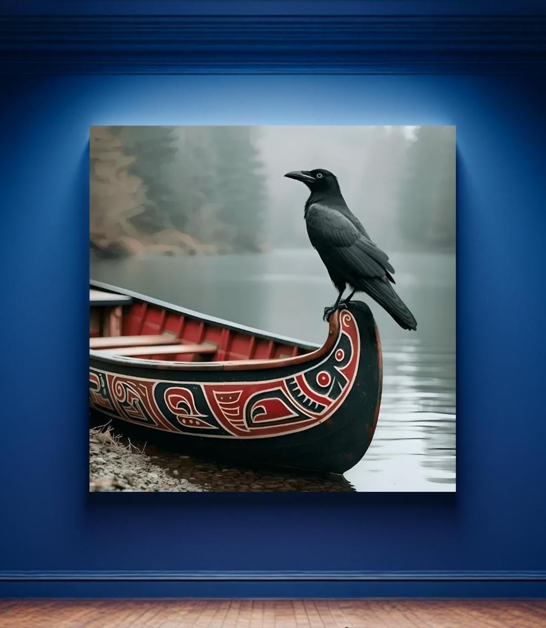 Haida First Nations Black Raven Wall Art Raven Coast Salish Pacific ...