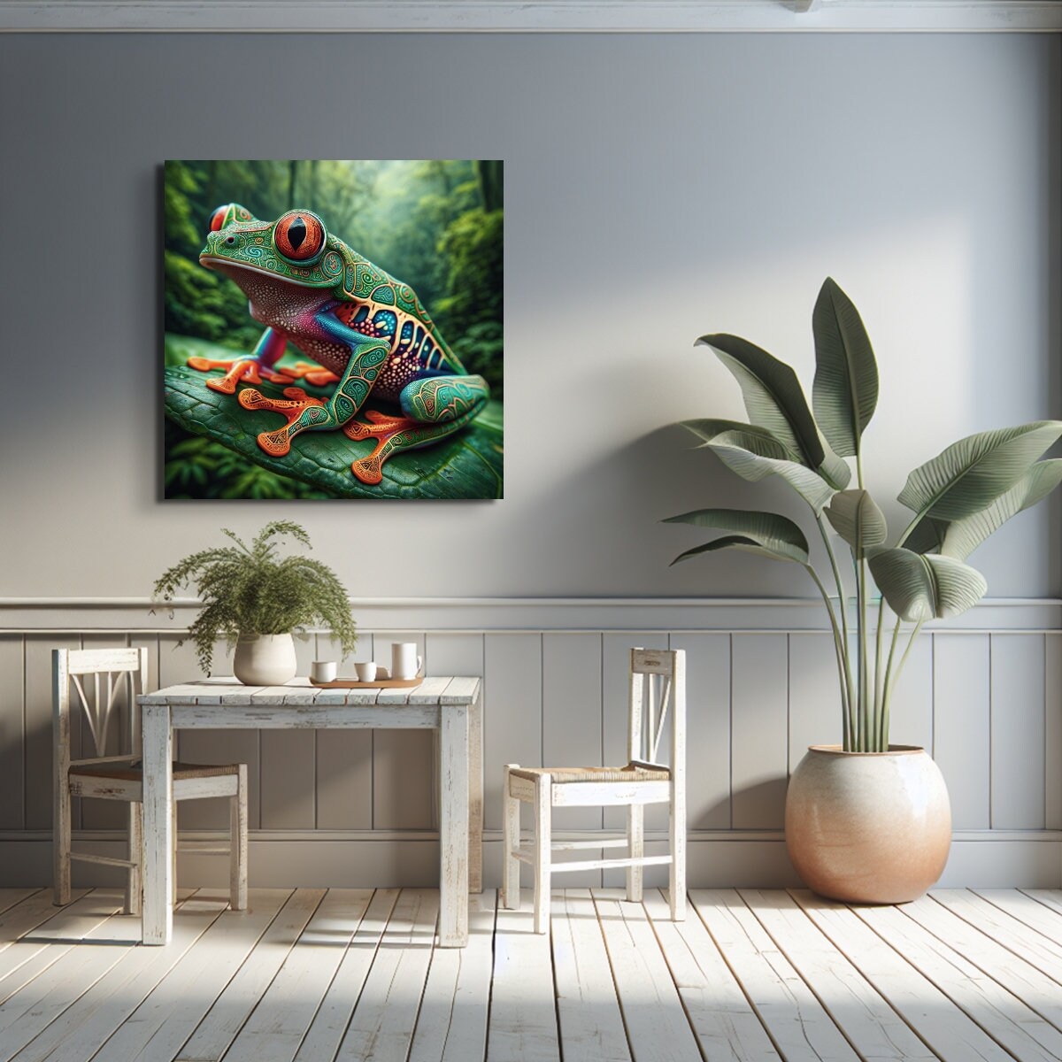 Rain Forest Tree Frog Art Tree Frog Lover Gift Abstract Polymer Clay ...