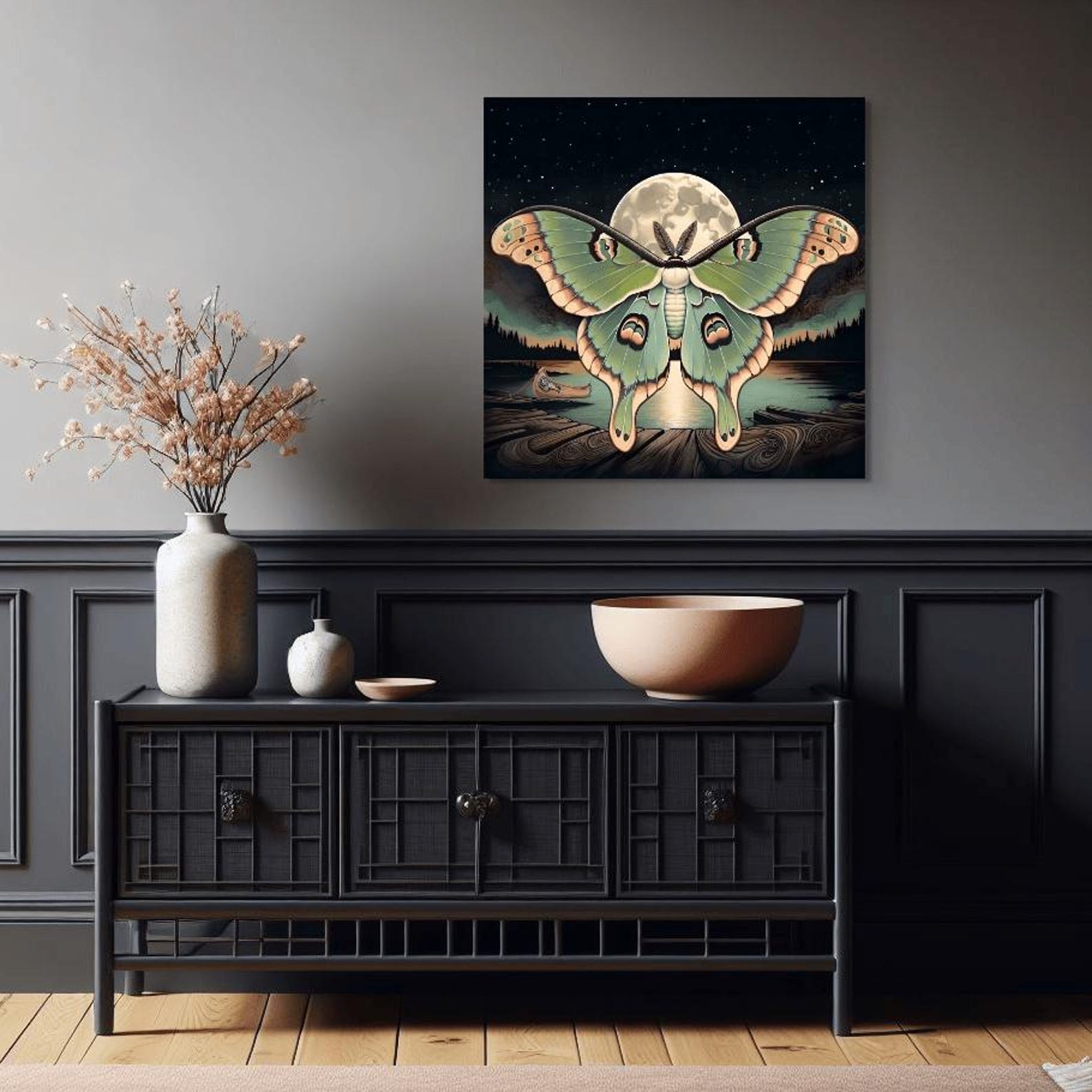 Luna Moth Pacific Northwest Watercolor Render PNW Moon Moth Haida Gwaii ...