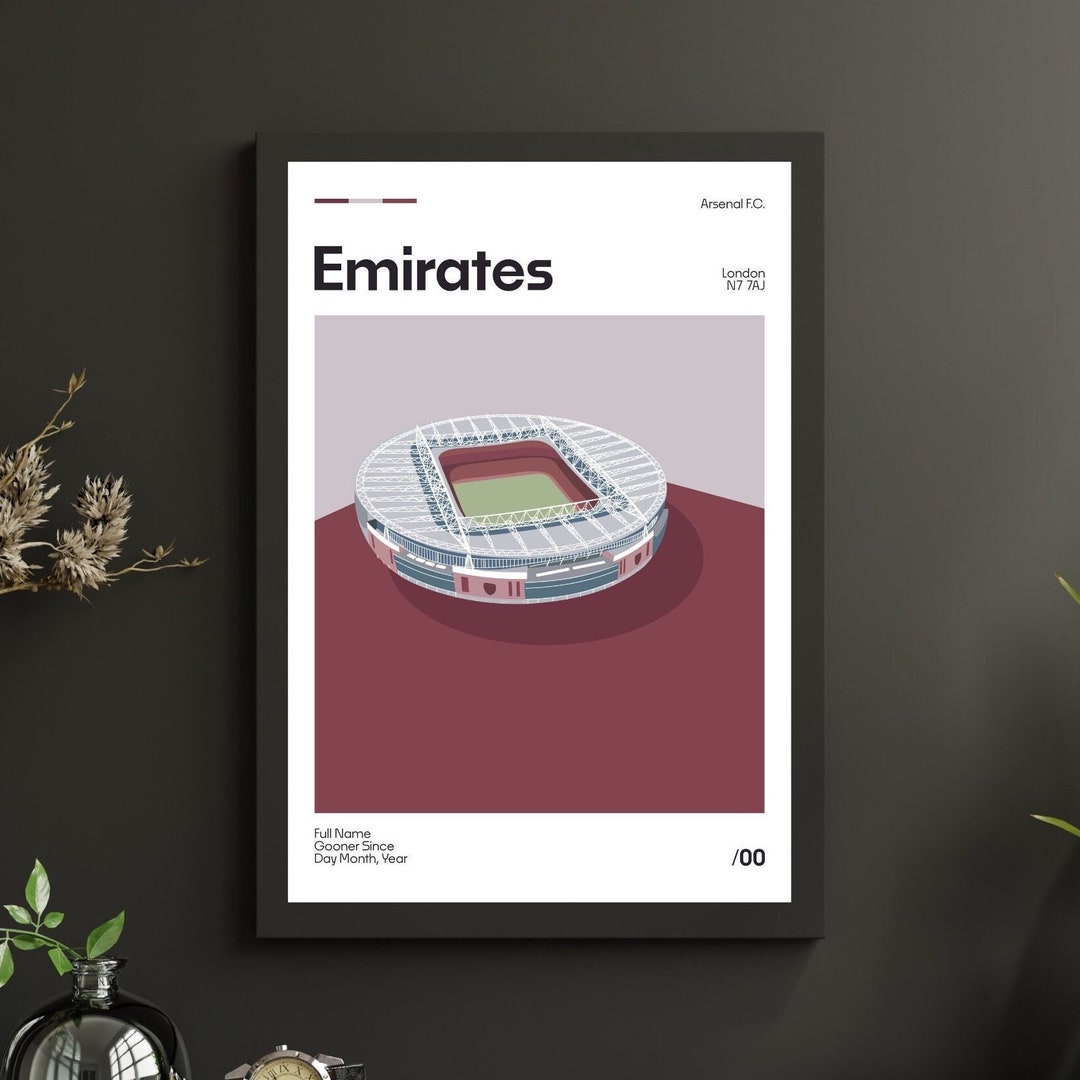 Personalised Arsenal Print - Etsy
