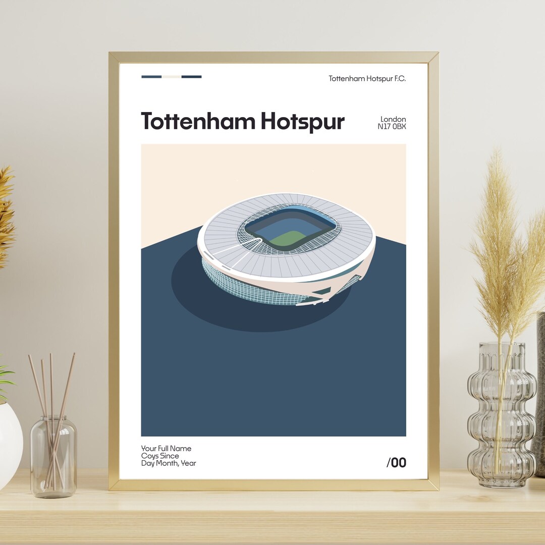 Personalised Tottenham Hotspur’s Print - Etsy