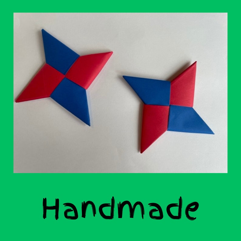 Colorful Paper Ninja Stars- Set of 10, Party Favors, Ninja Decorations ...