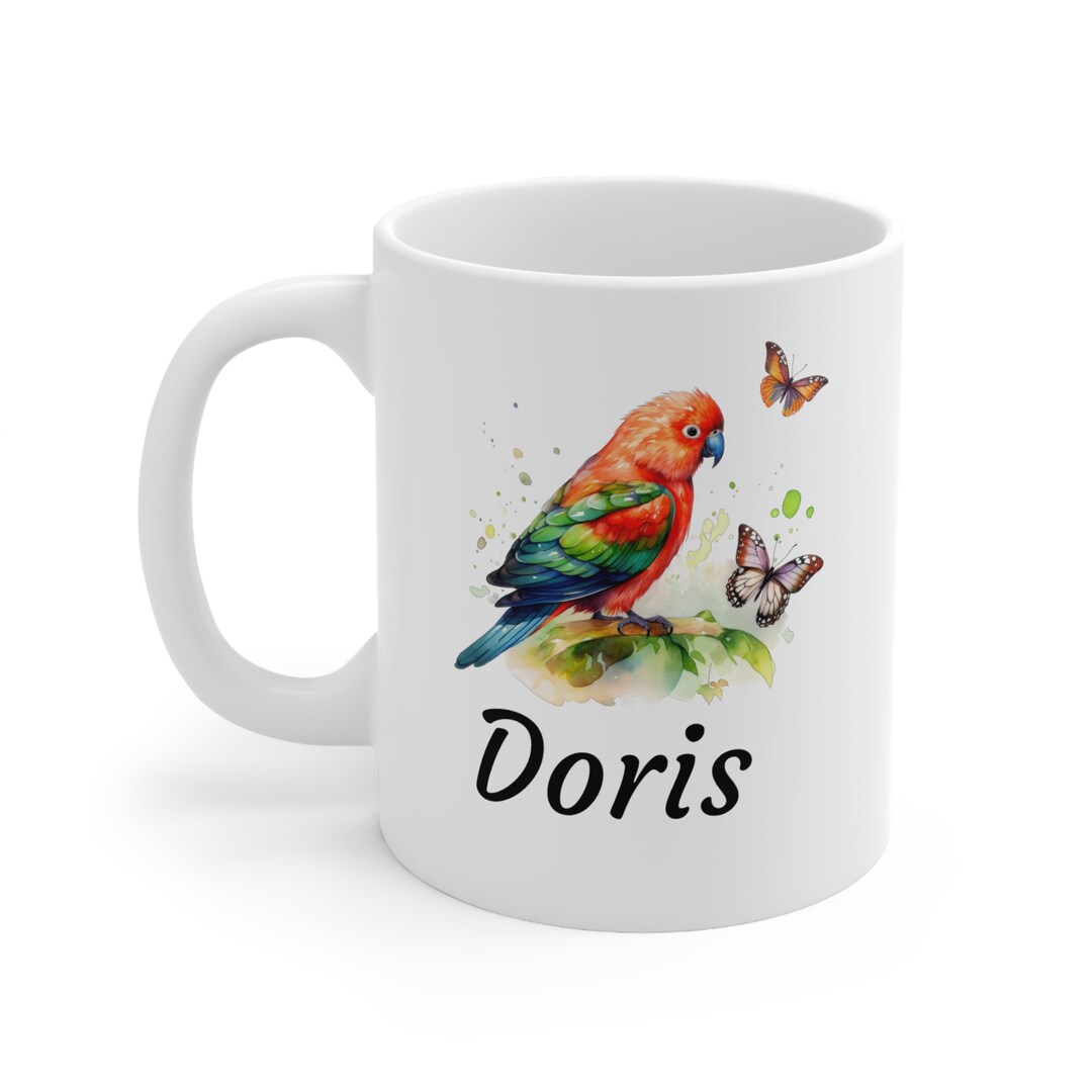 Personalized Coffee Mug Featuring Your Favorite Bird Lover Custom Name ...