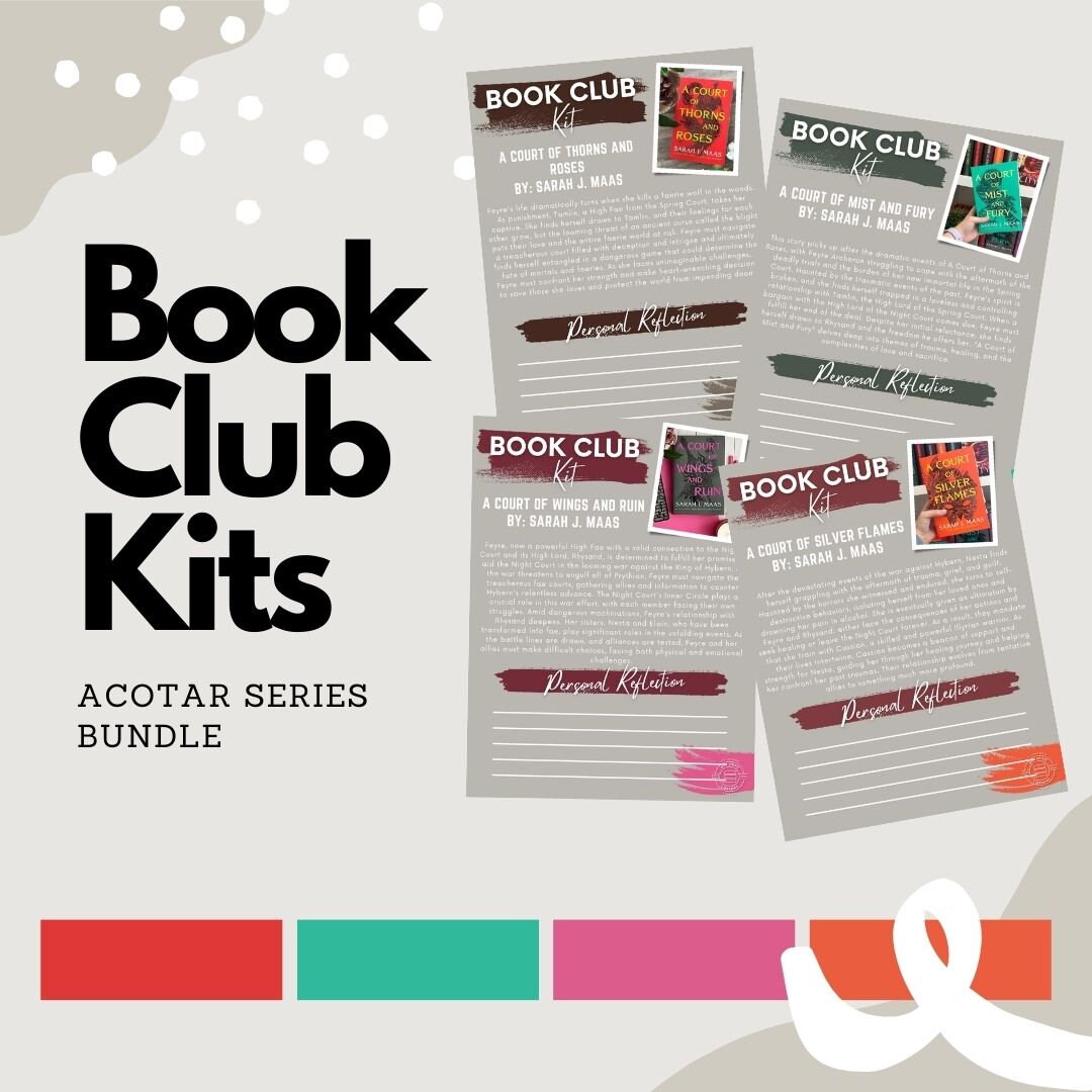 Book Club Kit - A Court of Thorns and Roses Series Bundle - Etsy