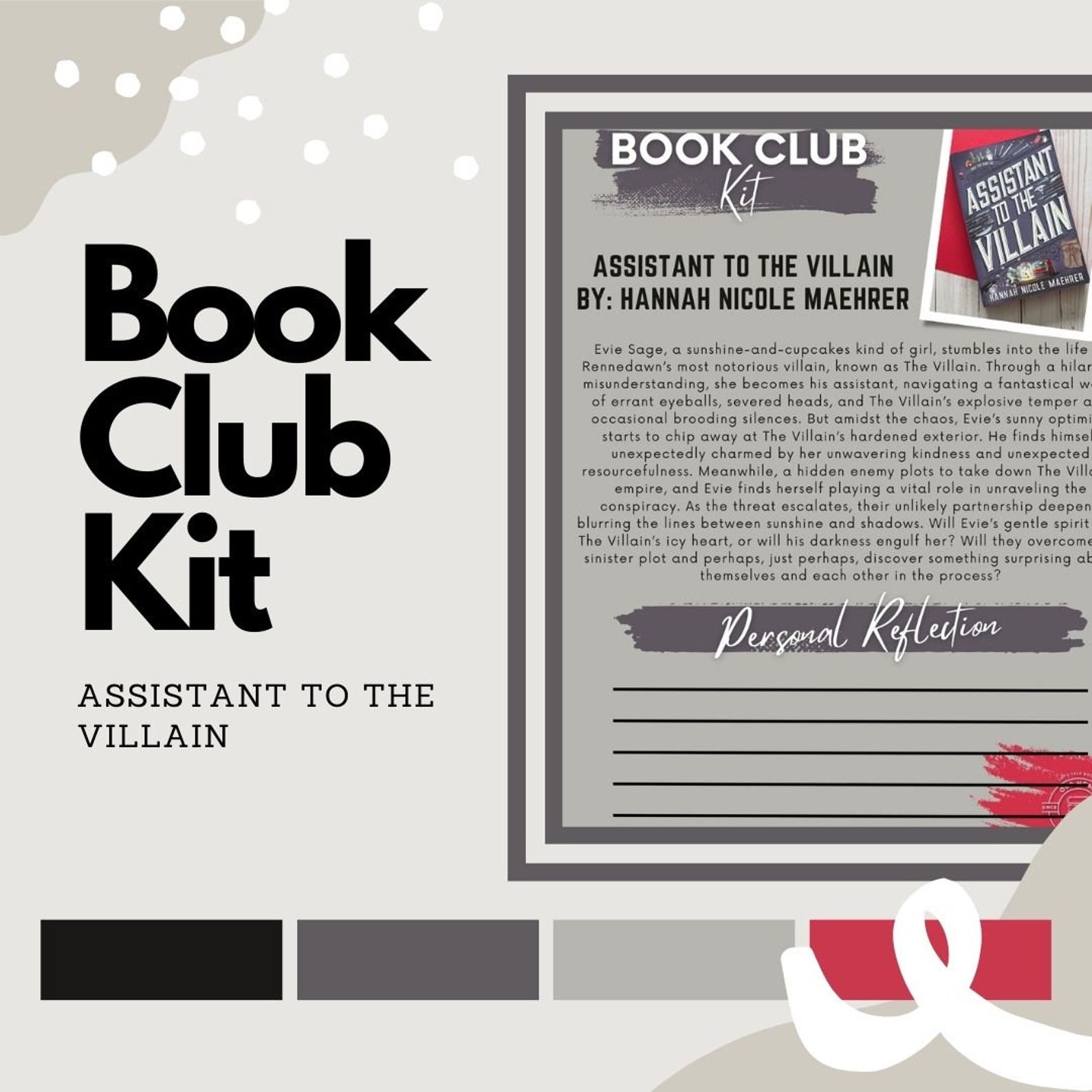 Book Club Kit - Assistant to the Villain - Etsy