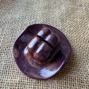 Handmade Ceramic Cowboy Hat Photo Holder: Western Decor - Etsy