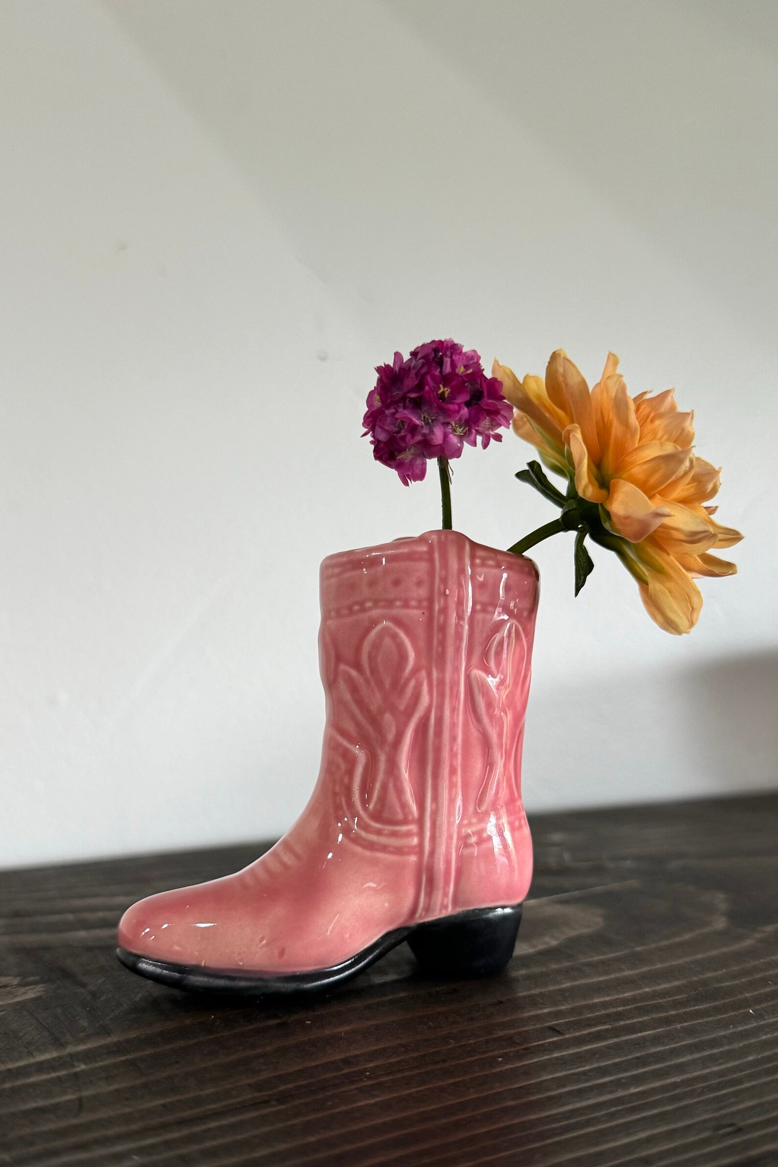 Miniature Boot Bud Vase/ Western Retro Decor / Cowboy Boot / Handmade ...