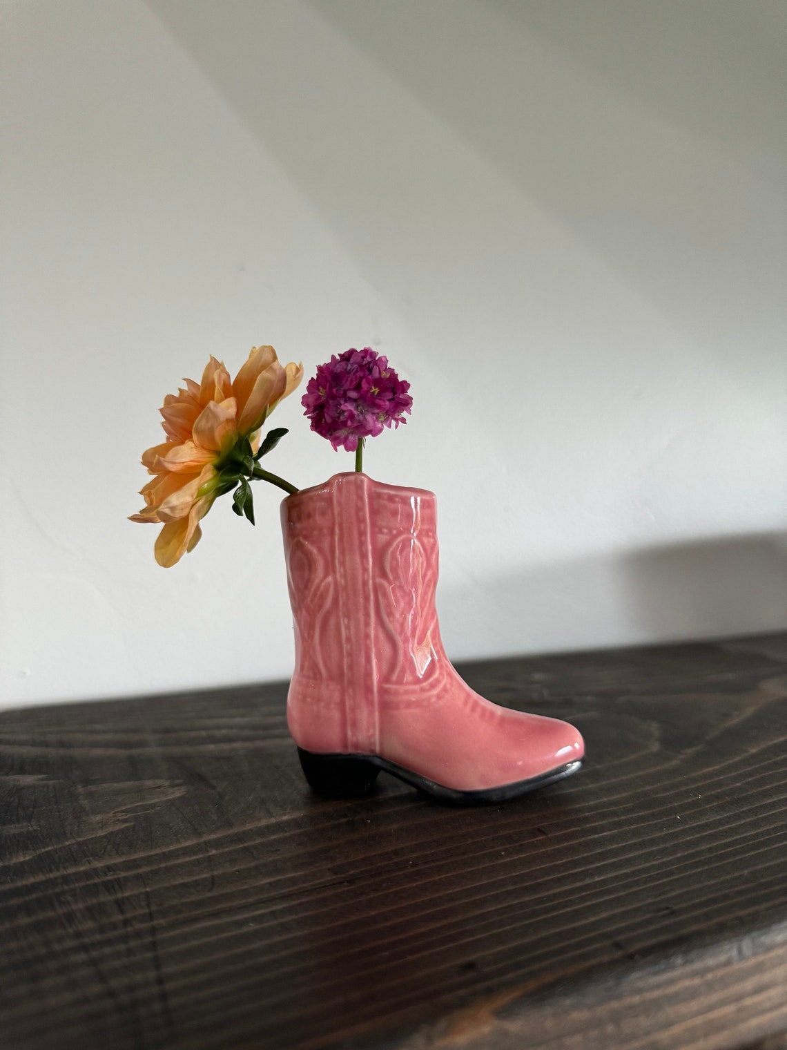 Miniature Boot Bud Vase/ Western Retro Decor / Cowboy Boot / Handmade ...