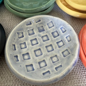 Waffle / Handcrafted Trinket Tray / Ceramic Drop Dish / Hand Shaped ...