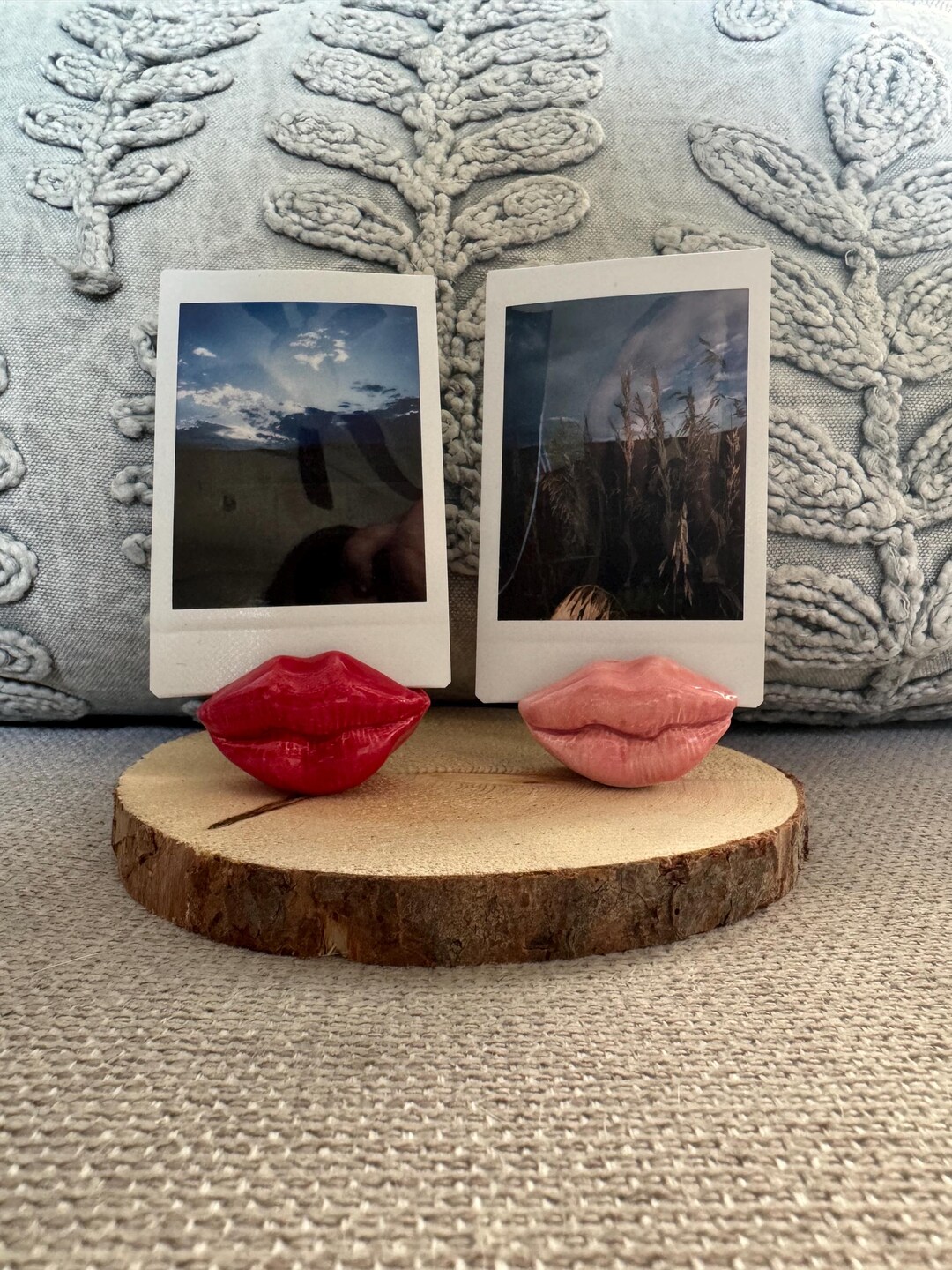 Handmade Ceramic Lips Photo Stand: Polaroid Picture Holder - Etsy