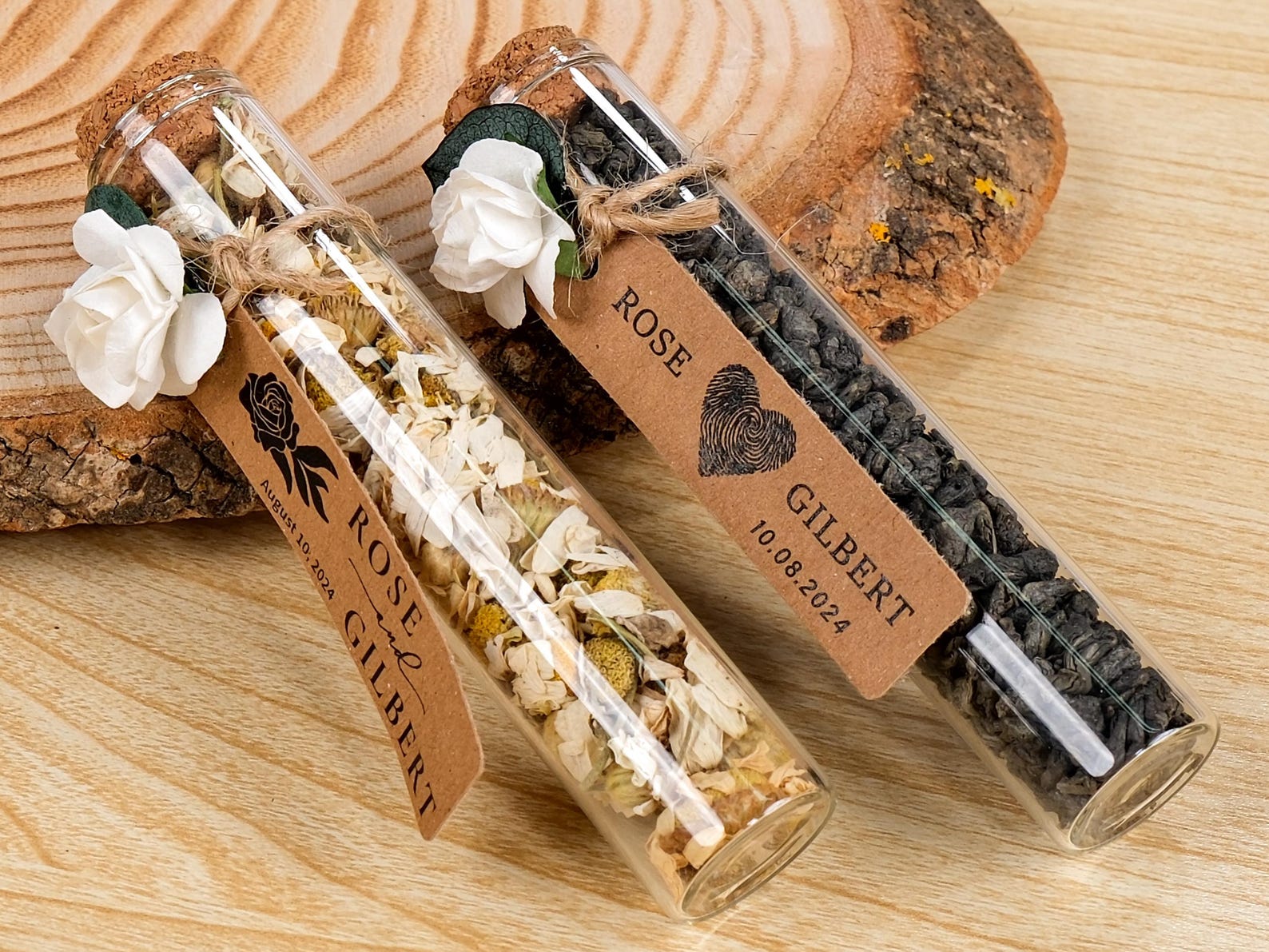 Wedding Tea Favors for Guests, Rustic Wedding Favors, Herbal Tea Favors ...