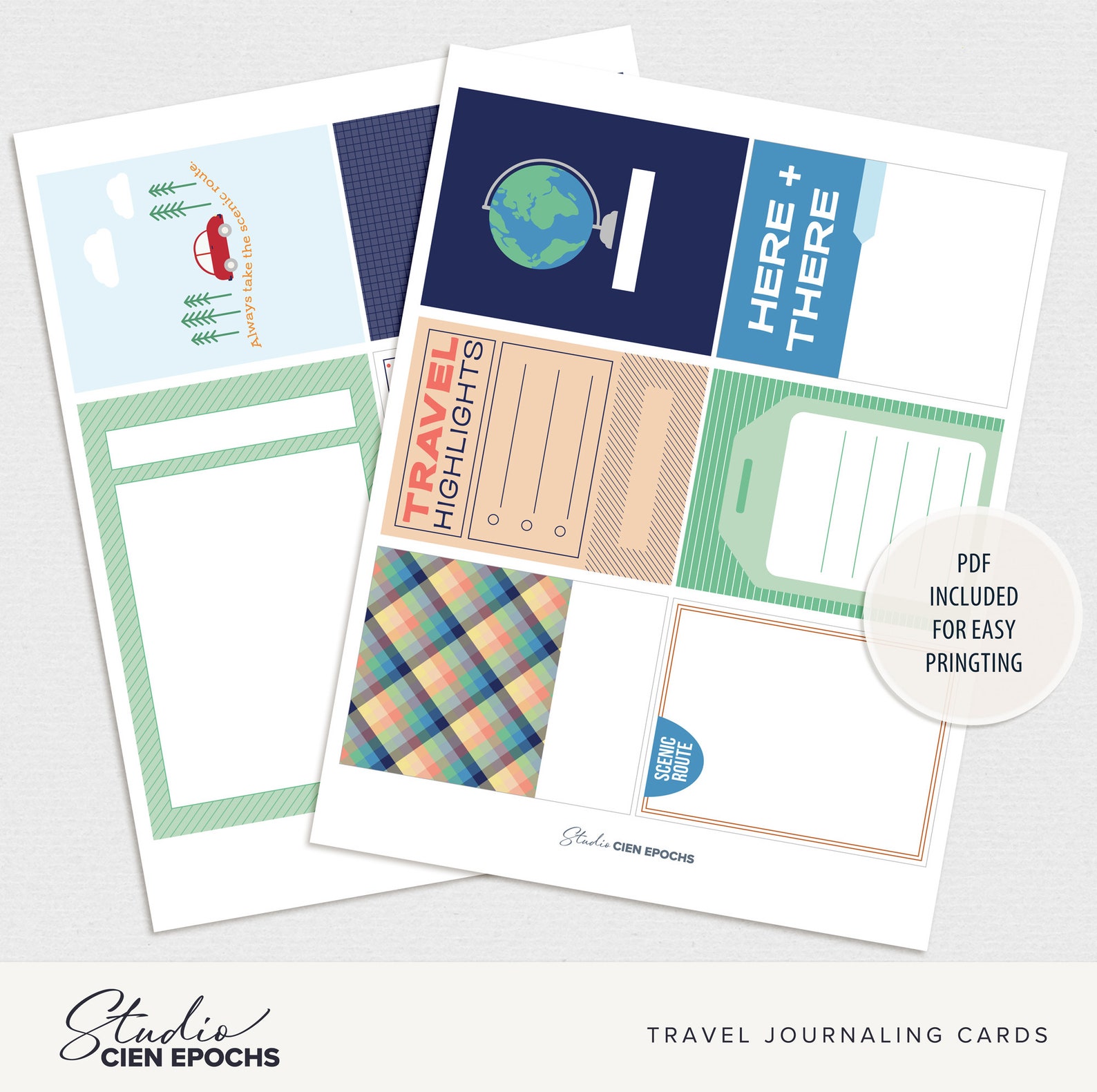 Travel Journaling Cards Project Life Cards - Etsy