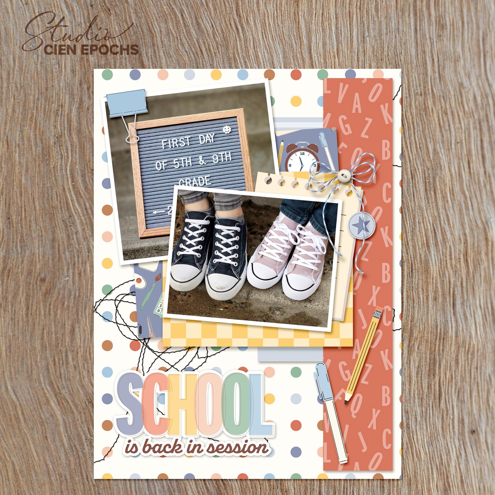 School Days Kit: Elements, Journaling Cards, and Papers (digital ...