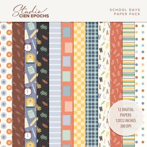 School Days Kit: Elements, Journaling Cards, and Papers (digital ...