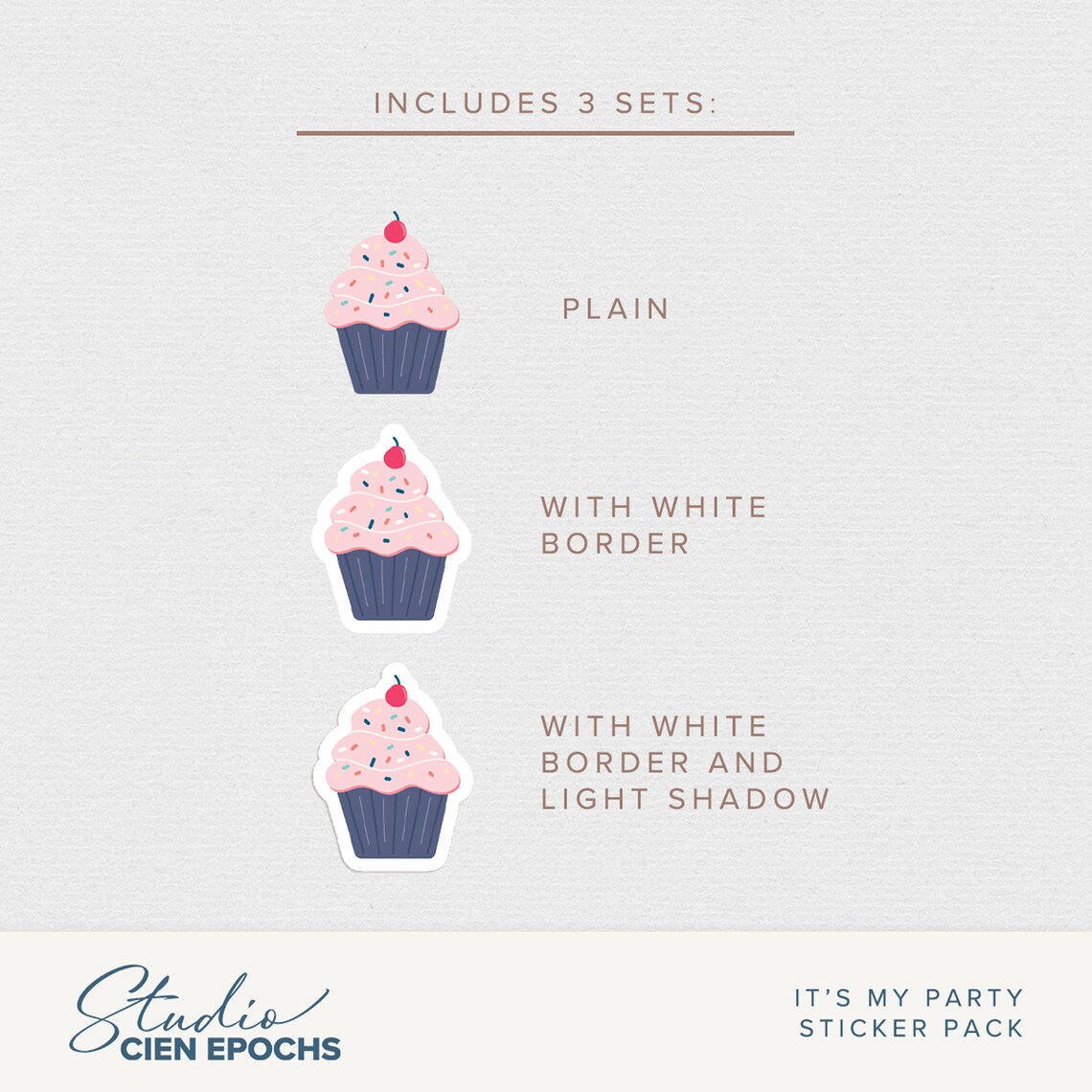 Birthday Digital Stickers It's My Party Collection - Etsy