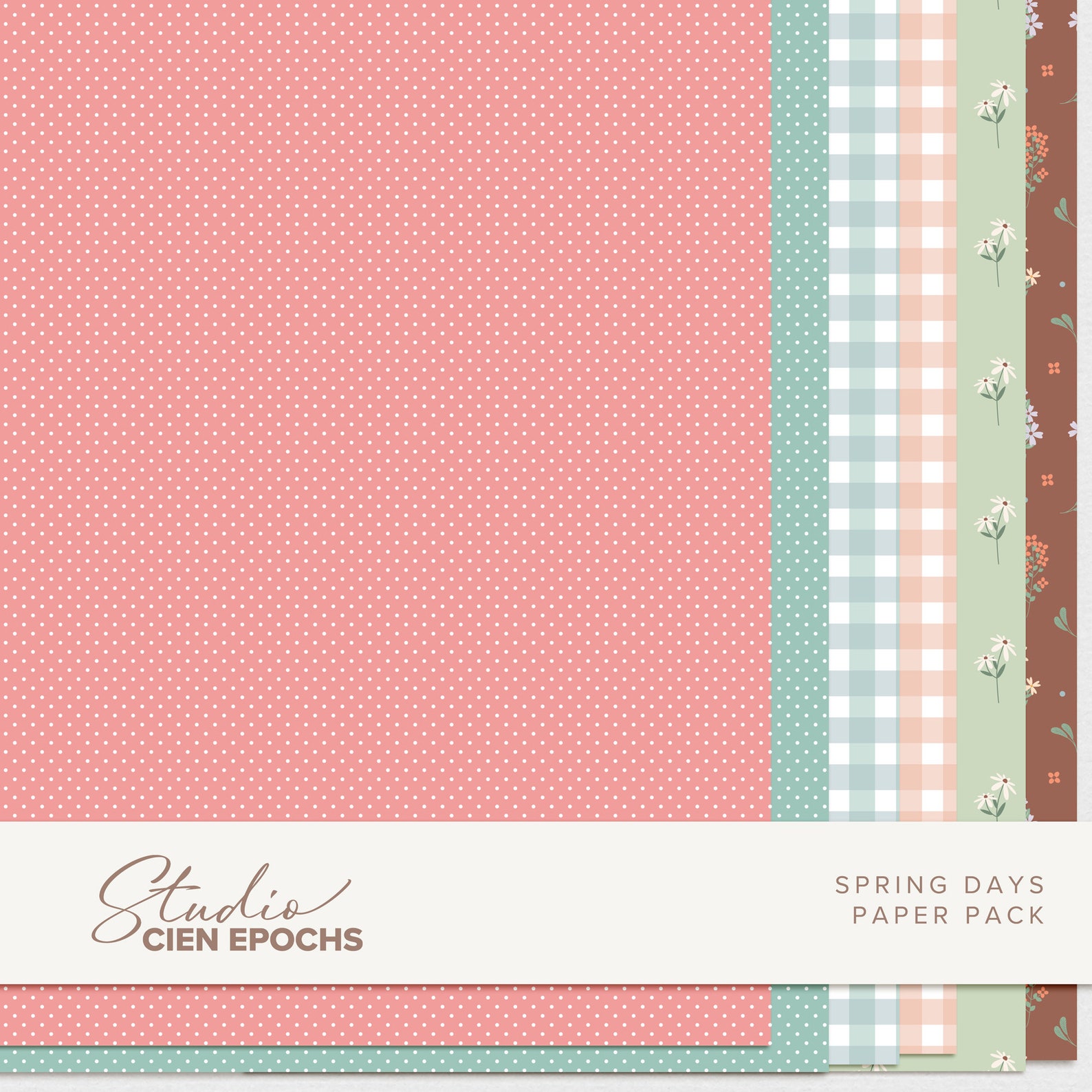 Spring Days Digital Scrapbooking Papers - Etsy
