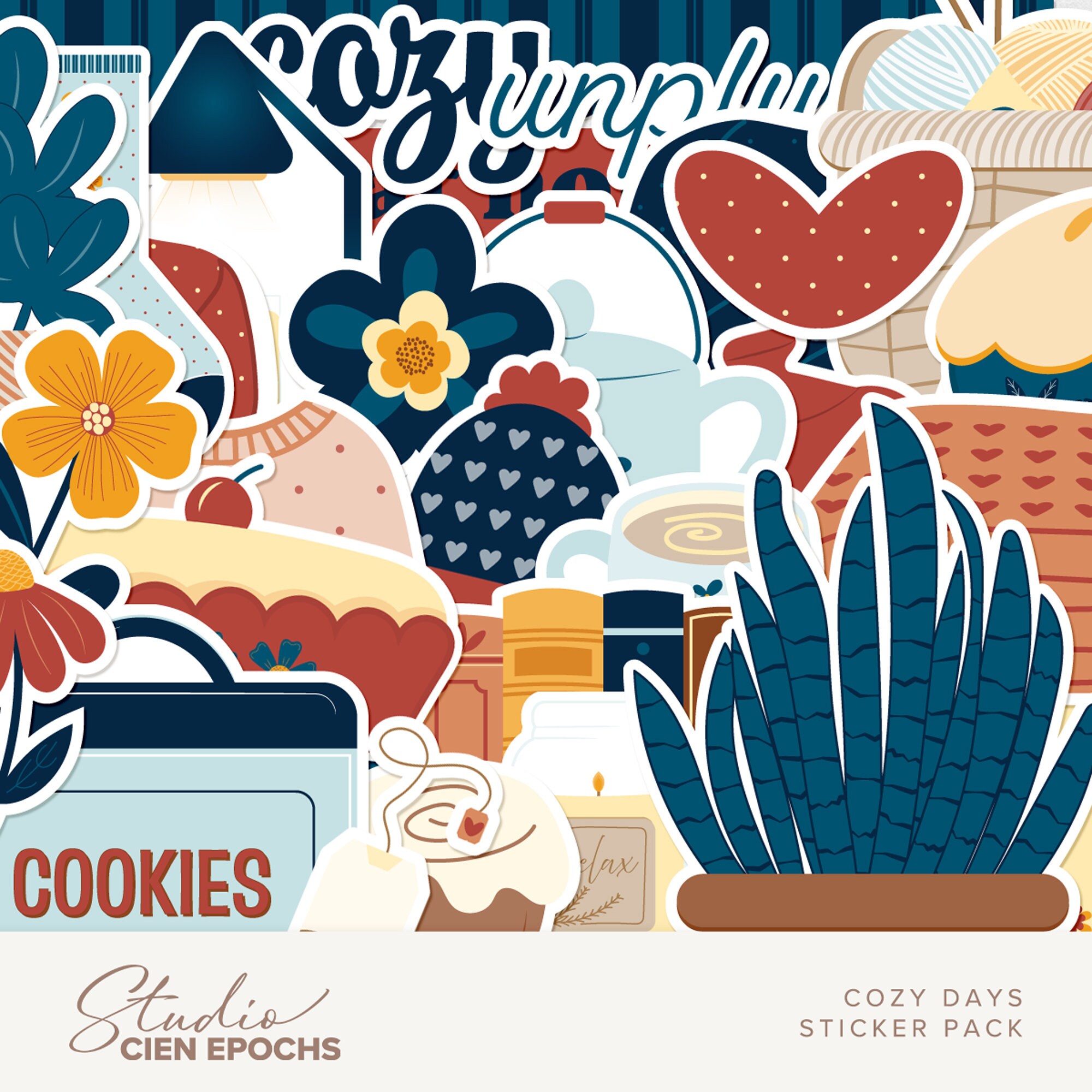 Cozy Days Digital Stickers - Etsy