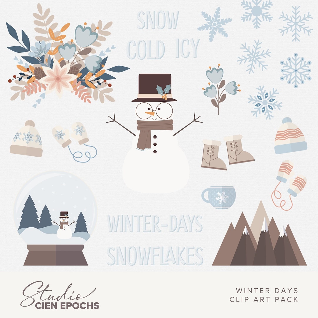 Winter Days Clipart Winter Clipart Winterdigital Clipart Winterclipart ...