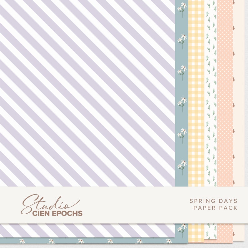 Spring Days Digital Scrapbooking Papers - Etsy